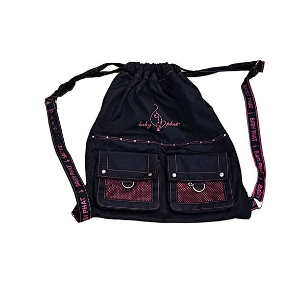 Baby Phat | Bags | Rare Vintage Baby Phat Drawstring Tote Backpack ...